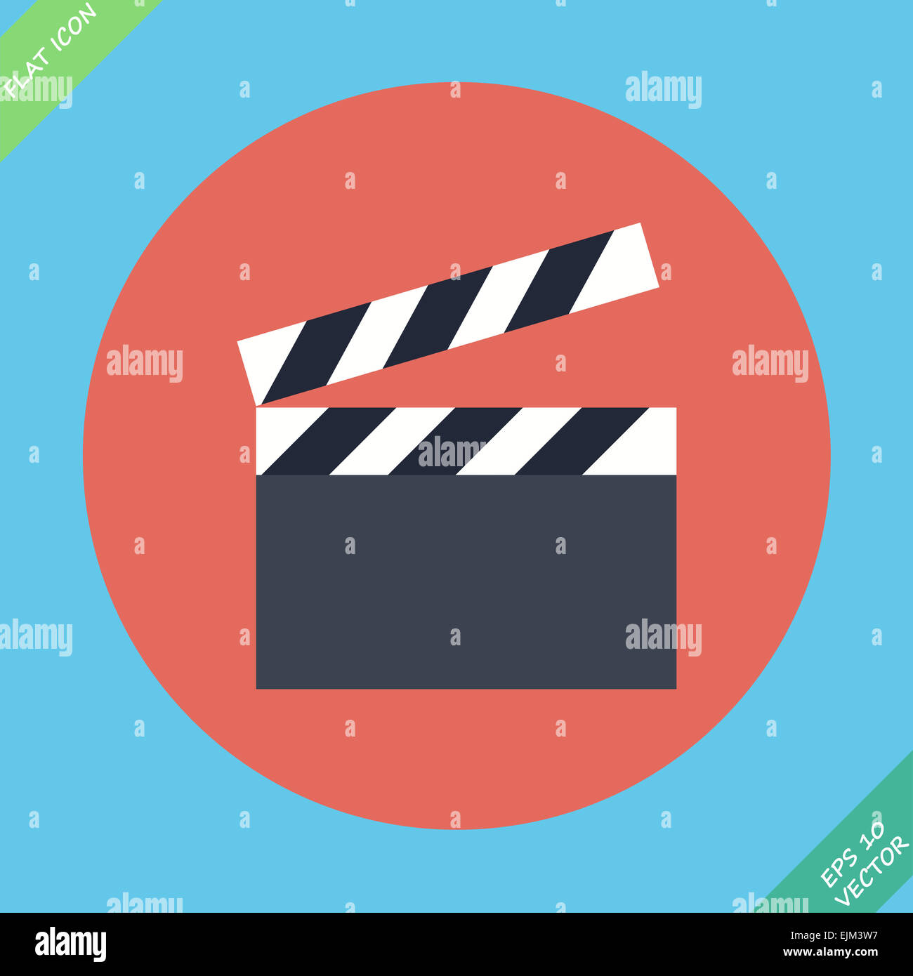 Film clap board cinema - vector illustration Stock Photo - Alamy