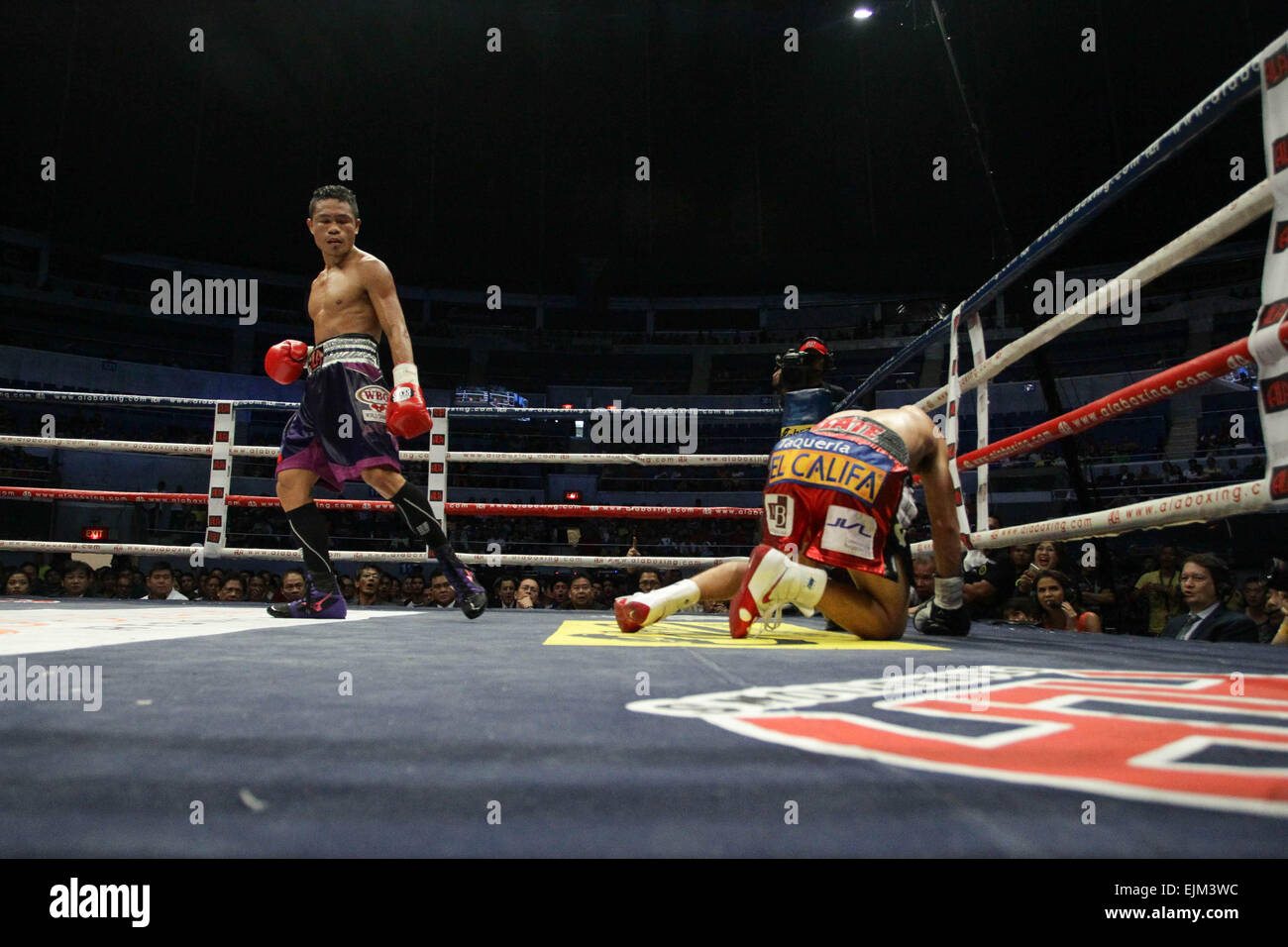Manila, Philippines. 28th Mar, 2015. Donnie Nietes of the Philippines ...