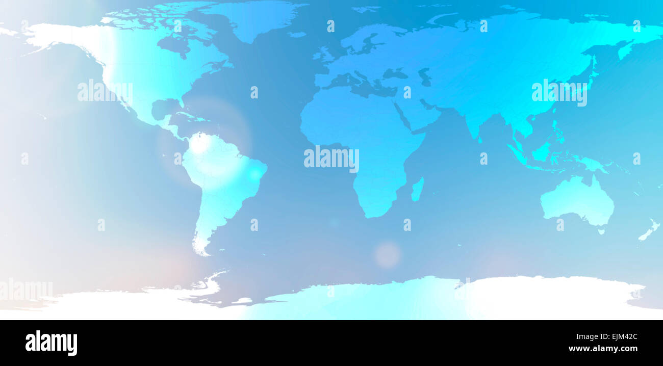 world map in blurred background sky abstract Stock Photo - Alamy