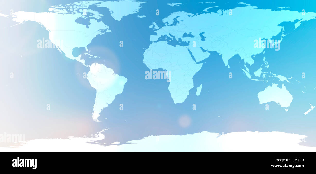 world map in blurred background sky abstract Stock Photo - Alamy