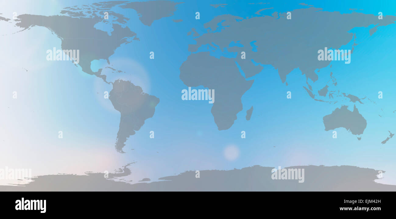 world map in blurred background sky abstract Stock Photo - Alamy