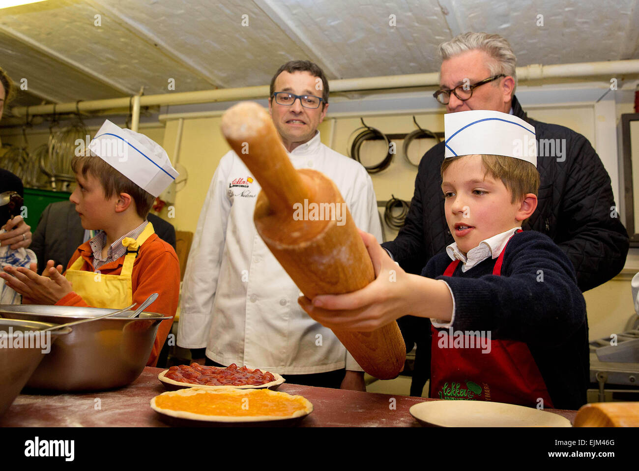 Belgian Prince Laurent (back, R) and twins, Prince Nicolas and Prince ...