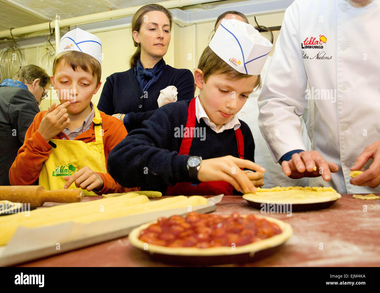 Belgian Princess Claire and twins, Prince Nicolas and Prince Aymeric (R ...