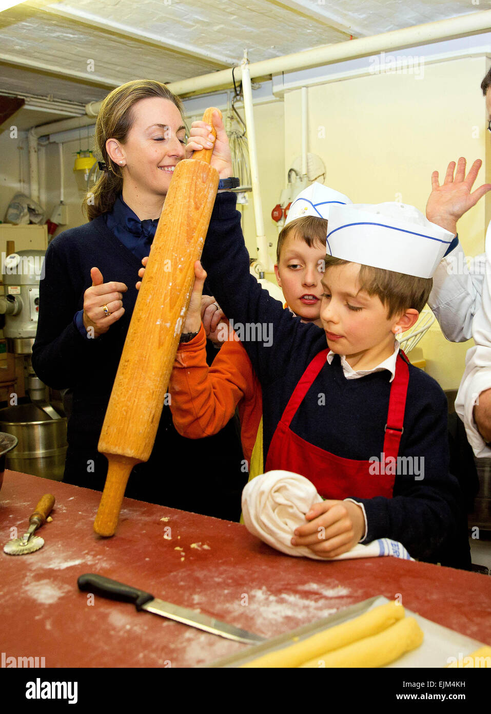 Belgian Princess Claire and twins, Prince Nicolas and Prince Aymeric (R ...