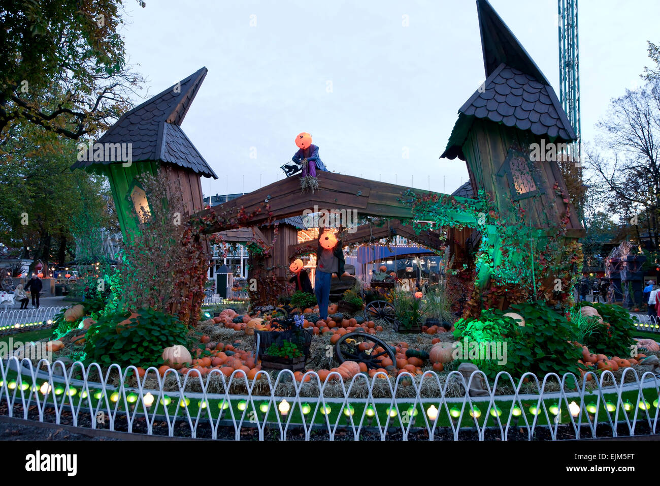 Halloween decorated Tivoli Copenhagen Denmark Stock Photo - Alamy