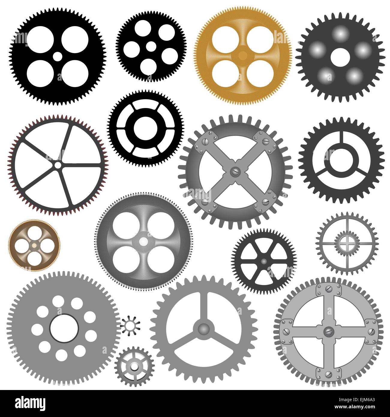 Industrial cogs cutout Stock Vector Images - Alamy