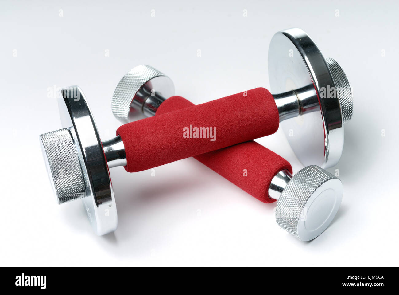 Hand barbells on white background Stock Photo - Alamy