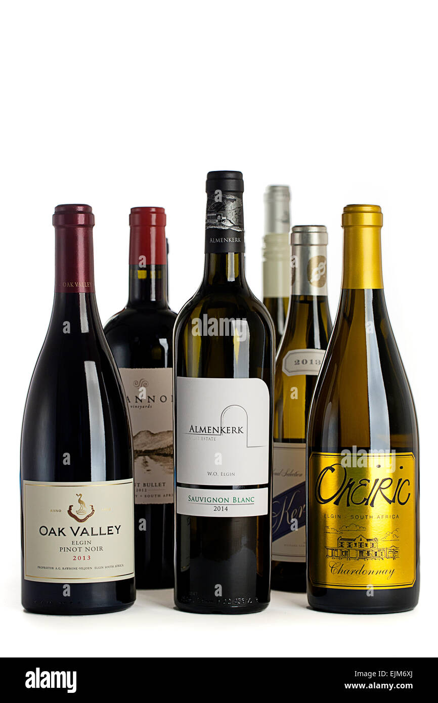 A selection of premium South African wines Stock Photo - Alamy