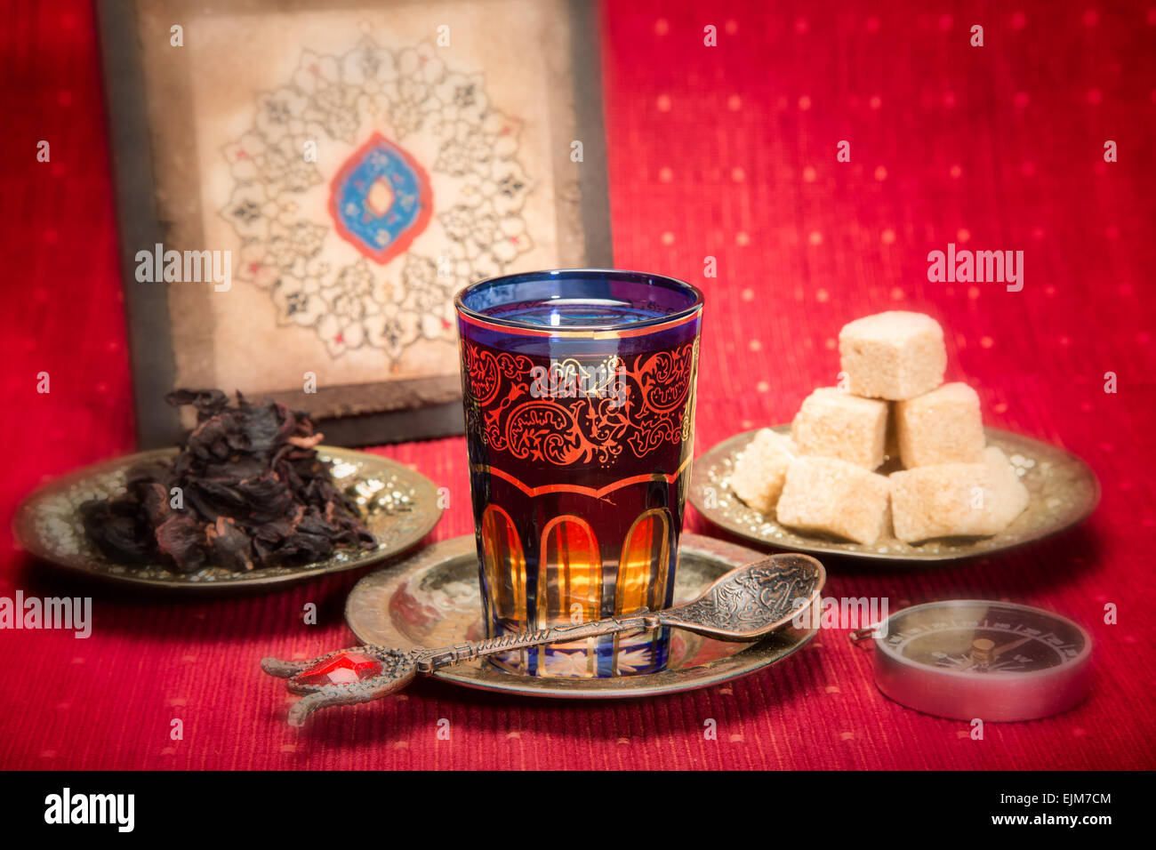 Hibiscus tea is traditional Arab hot drink Stock Photo - Alamy