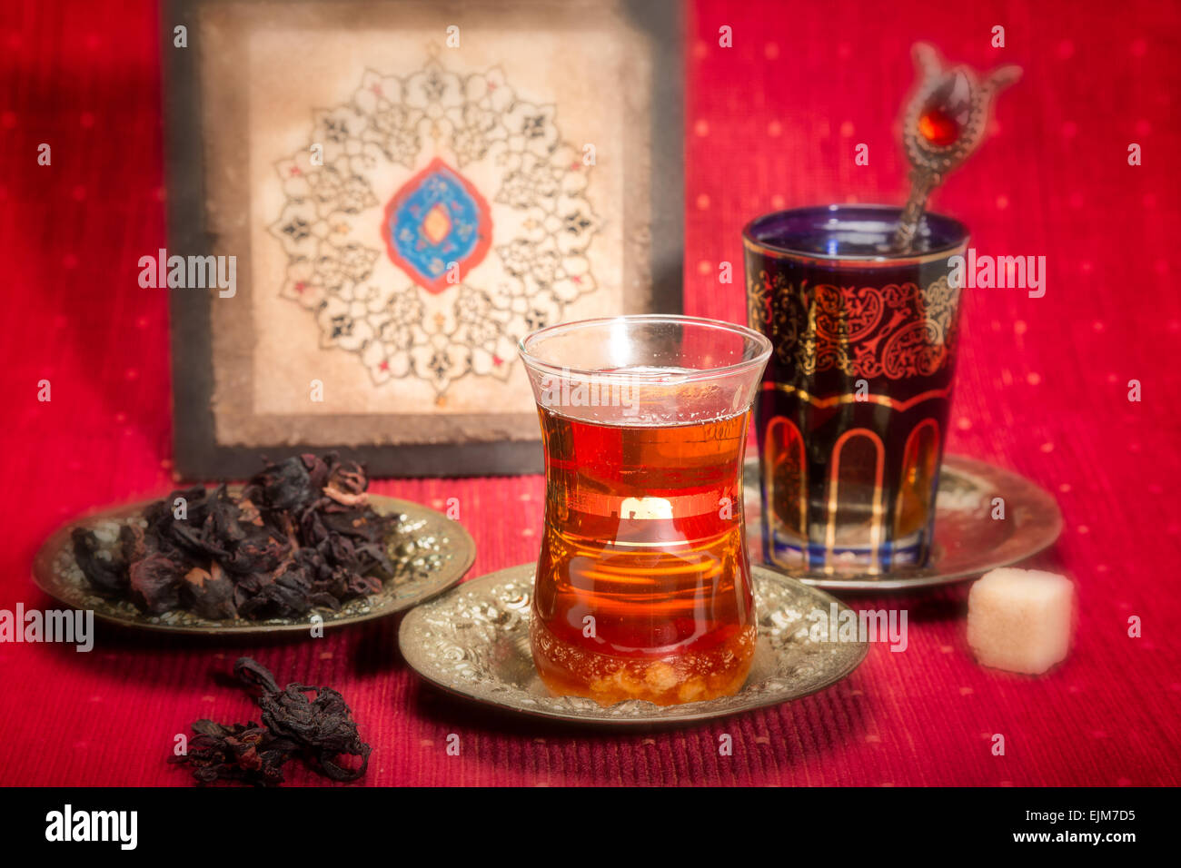 Hibiscus tea is traditional Arab hot drink Stock Photo - Alamy