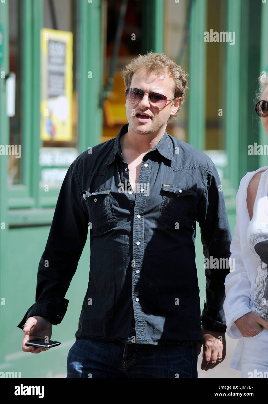Well known actor Neil Stuke enjoys a stroll through Brighton today ...