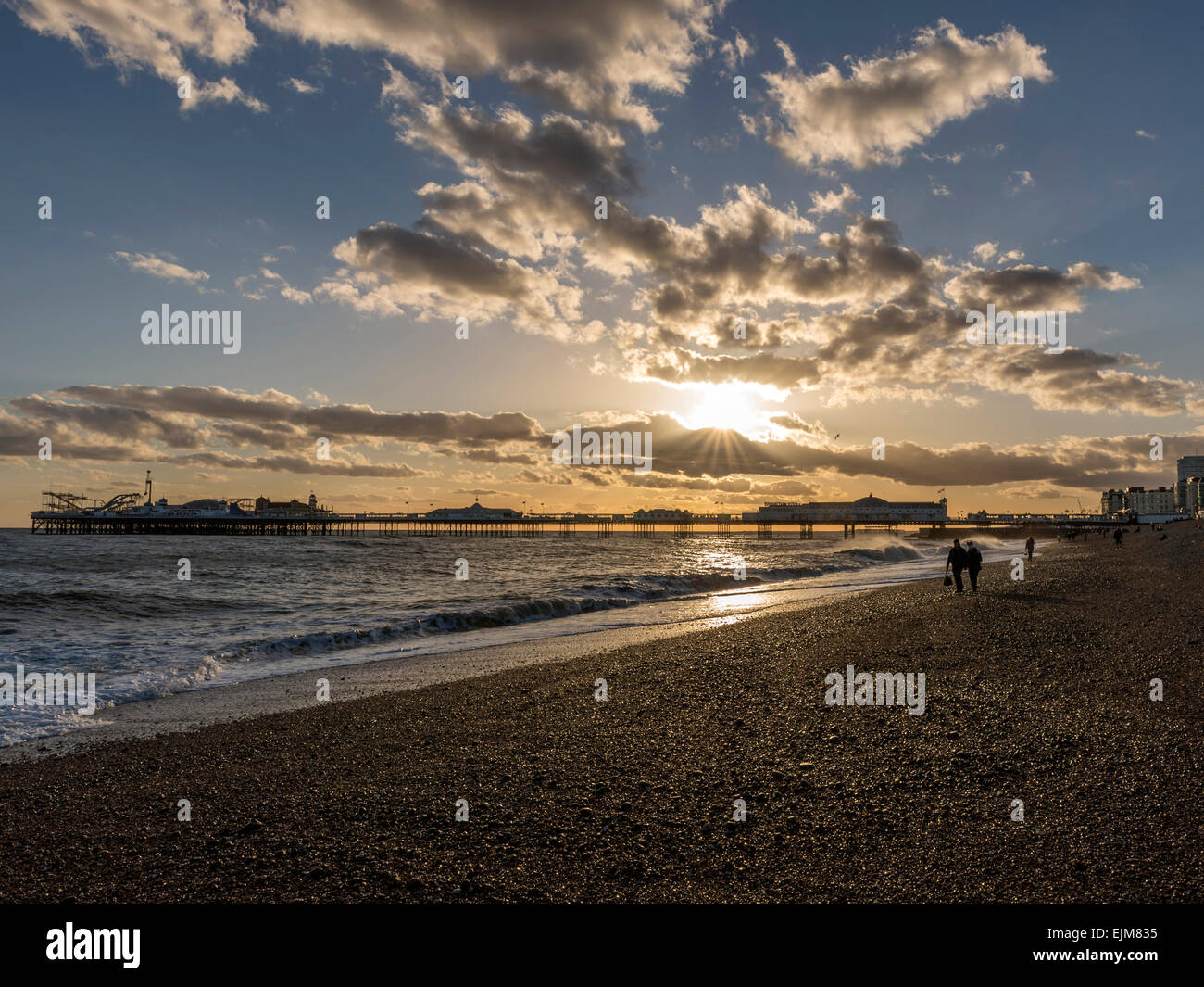 Spring Sunset over Brighton Pier Stock Photo - Alamy