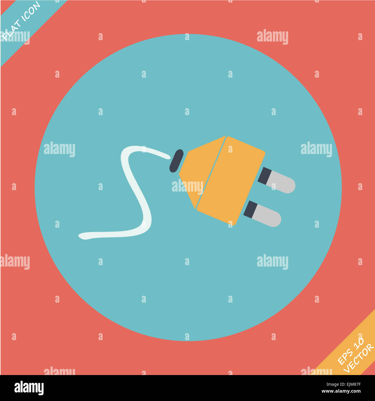 Electric plug icon - vector illustration Stock Photo - Alamy