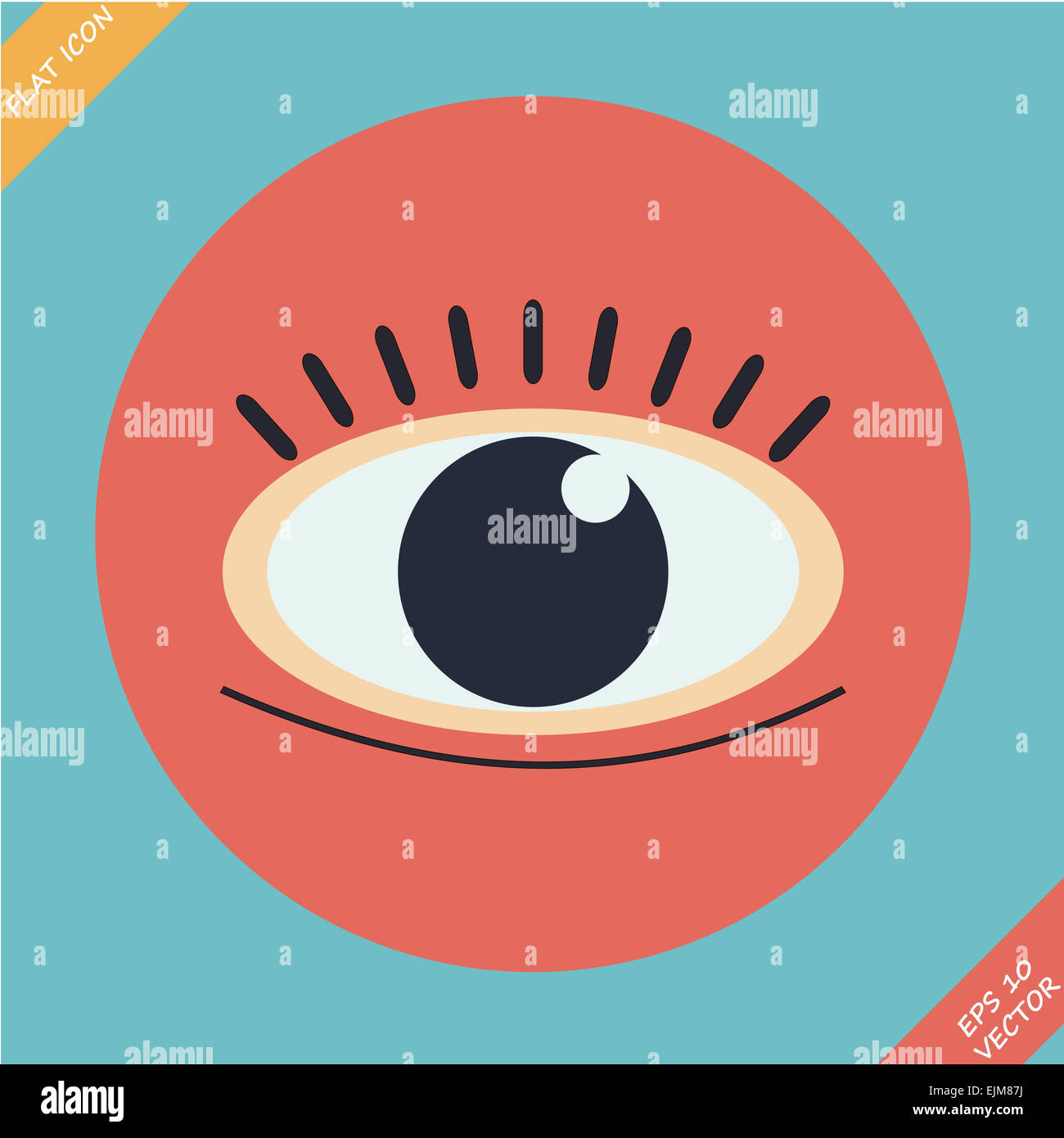 Eye icon - vector illustration Stock Photo - Alamy