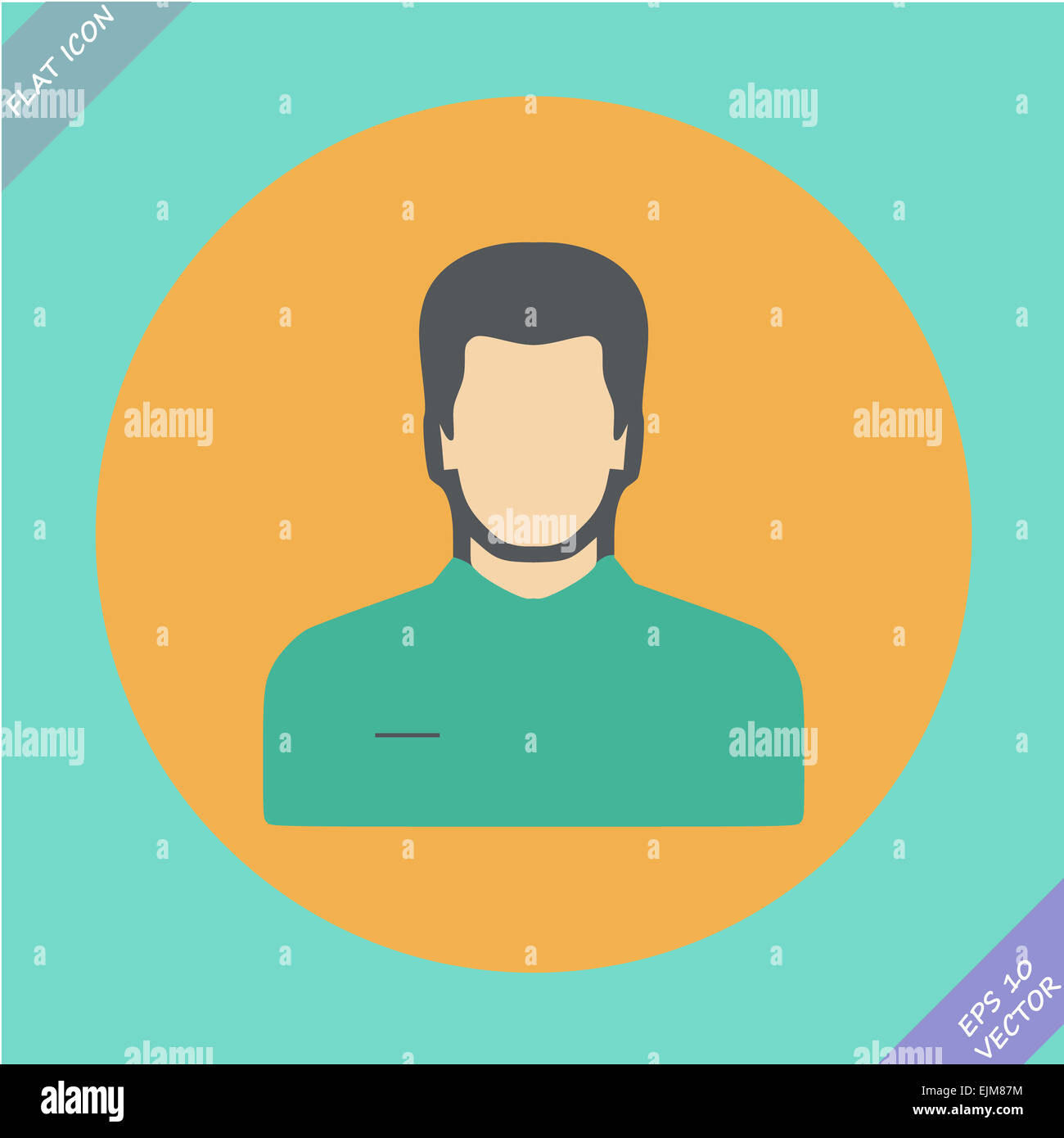 Vector icon of man - vector illustration Stock Photo - Alamy