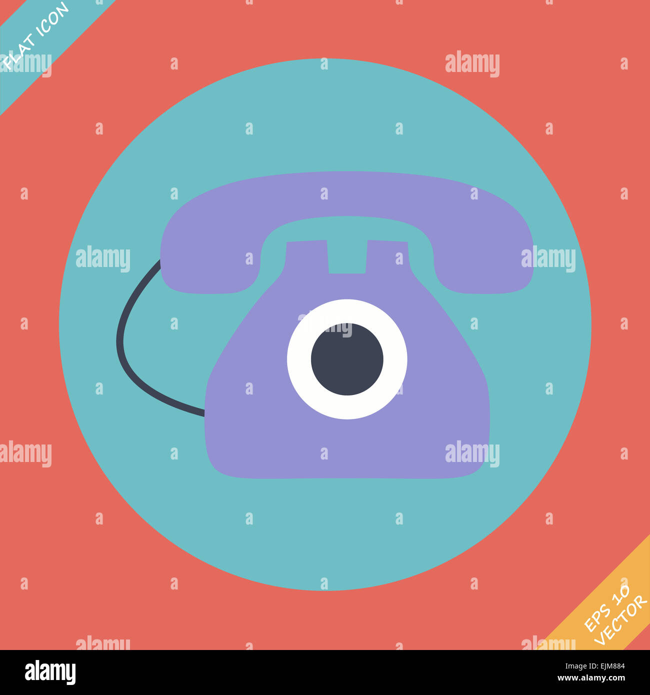 Old phone icon - vector illustration Stock Photo - Alamy