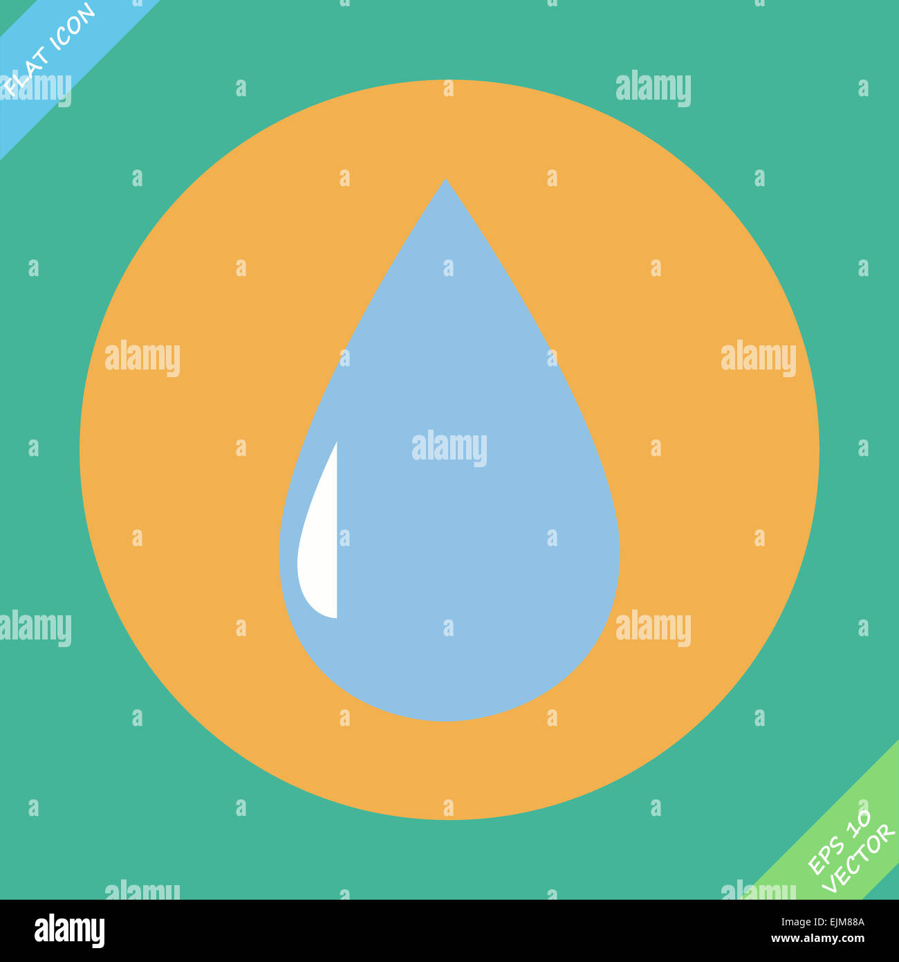 Drop icon with - vector illustration Stock Photo - Alamy