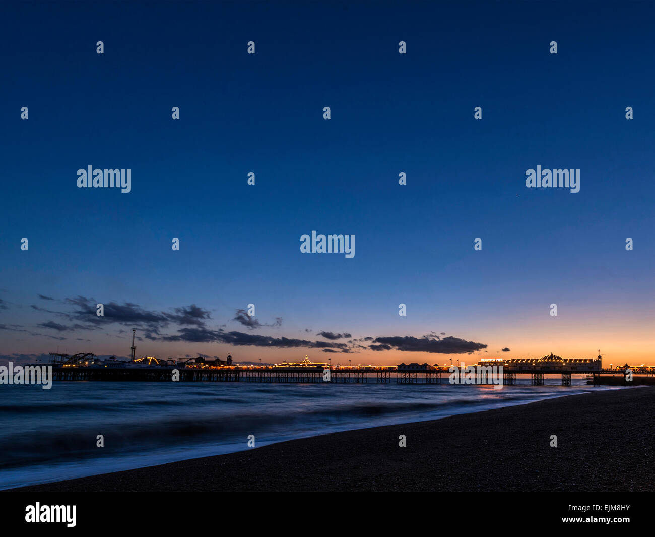Brighton Pier Sunset, Golden Hour Stock Photo - Alamy