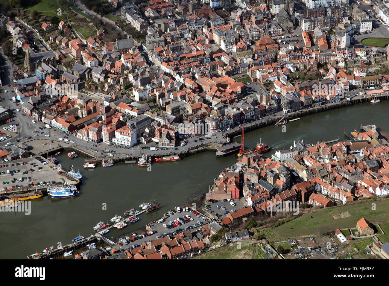Whitby drone aerial hi-res stock photography and images - Alamy