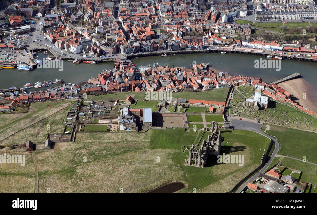 Whitby drone aerial hi-res stock photography and images - Alamy