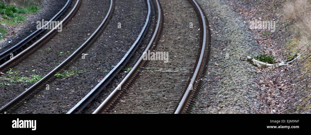Railway line blocked hi-res stock photography and images - Alamy