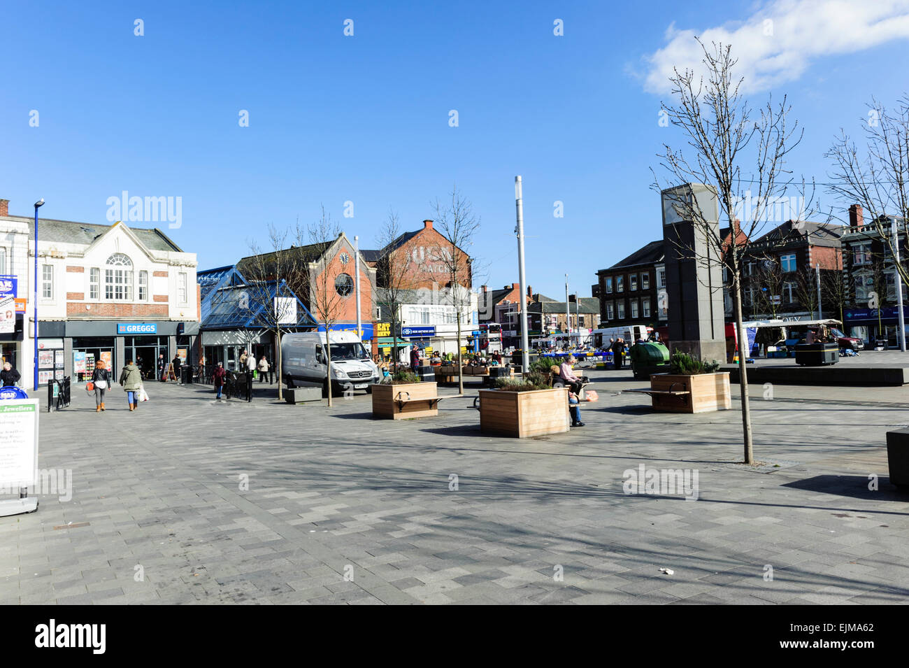 Blyth Town Centre Stock Photo - Alamy