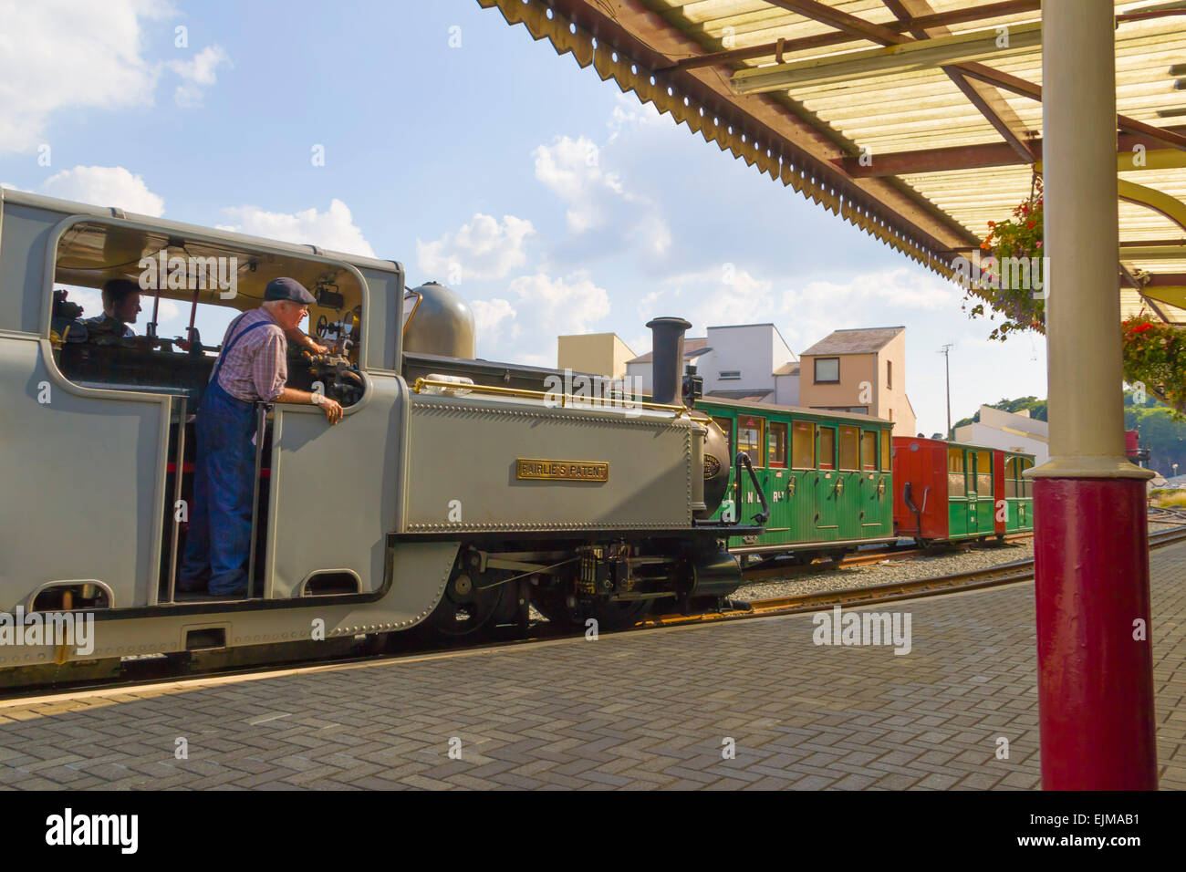 Steam engine of Ffestiniog & Welsh Highland Railways at Porthmadog ...
