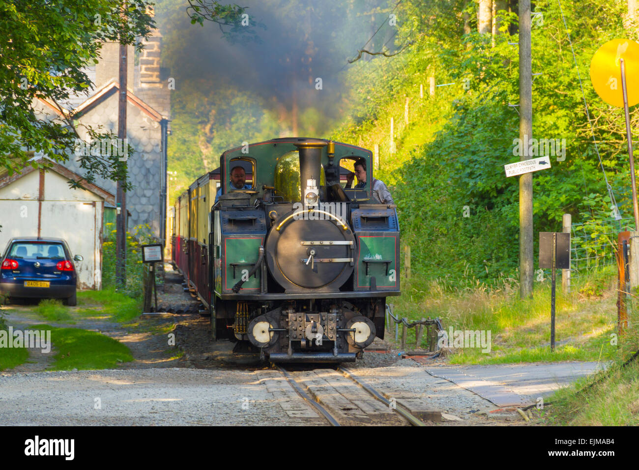 Steam engine of Ffestiniog & Welsh Highland Railways at Porthmadog ...