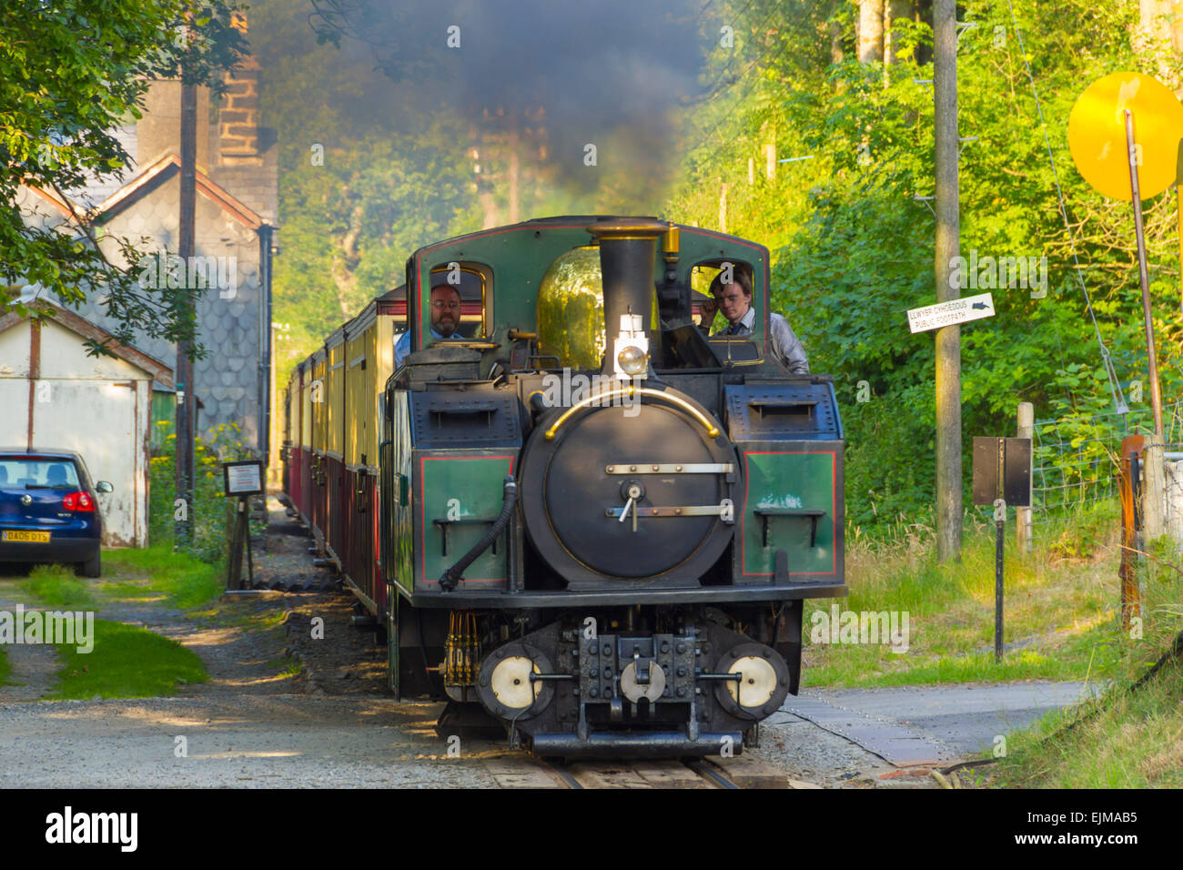 Steam engine of Ffestiniog & Welsh Highland Railways at Porthmadog ...