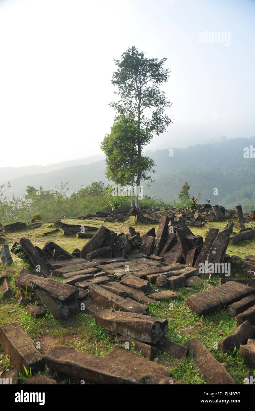 Gunung Padang, megalithic site located in Karyamukti village, Cianjur ...