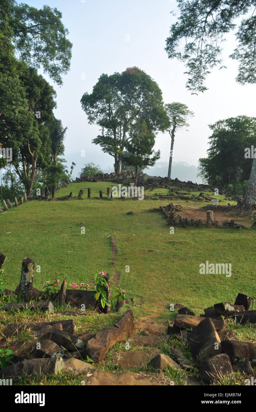 Gunung Padang, megalithic site located in Karyamukti village, Cianjur ...
