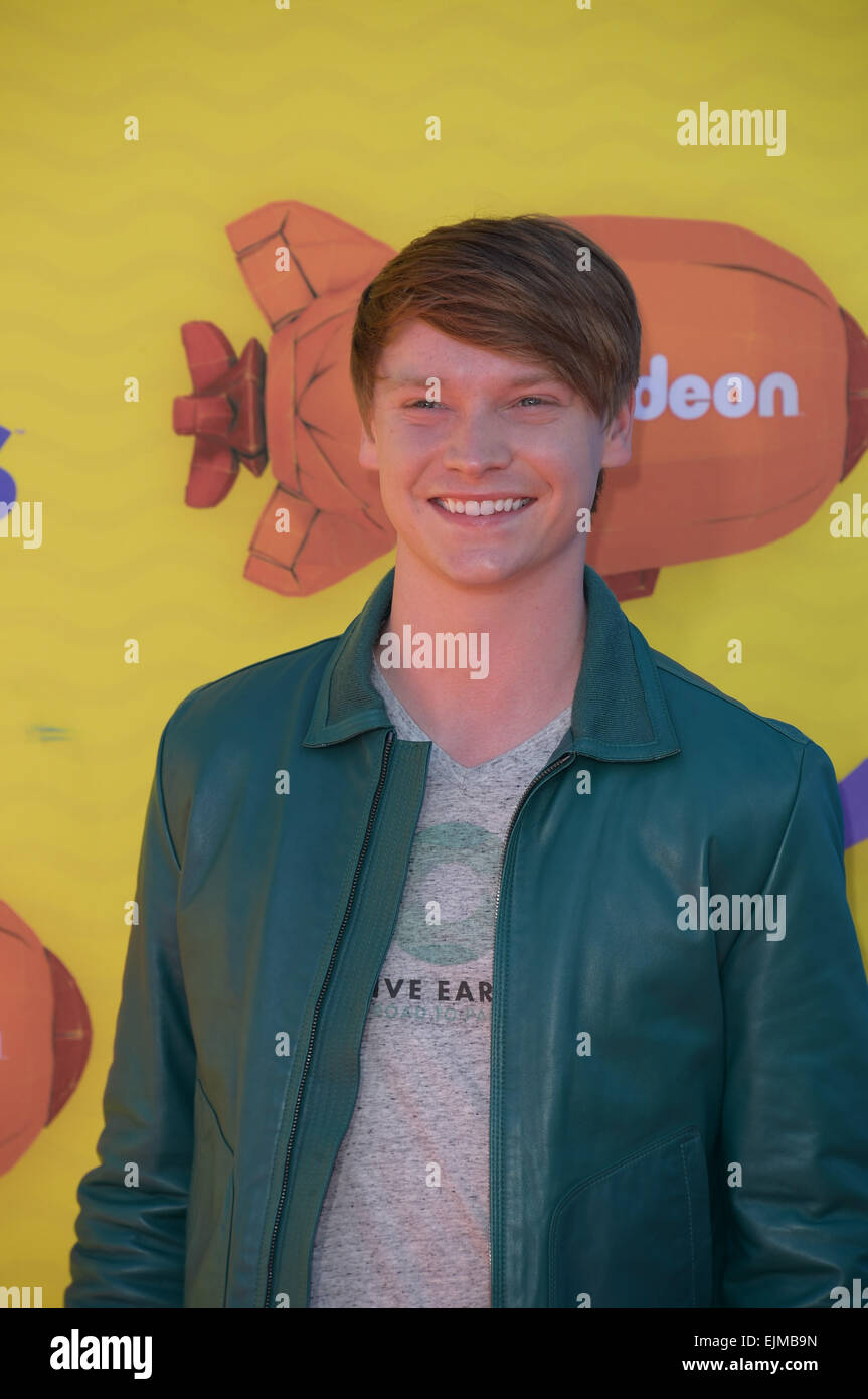 Actor Calum Worthy attends Nickeodeon's 28th Annual Kids' Choice Awards ...