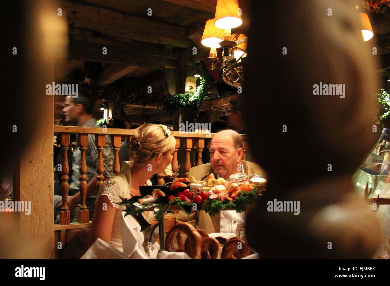 Ralph Siegel and his new girlfriend Annika Gassner at Kaefer Festzelt ...