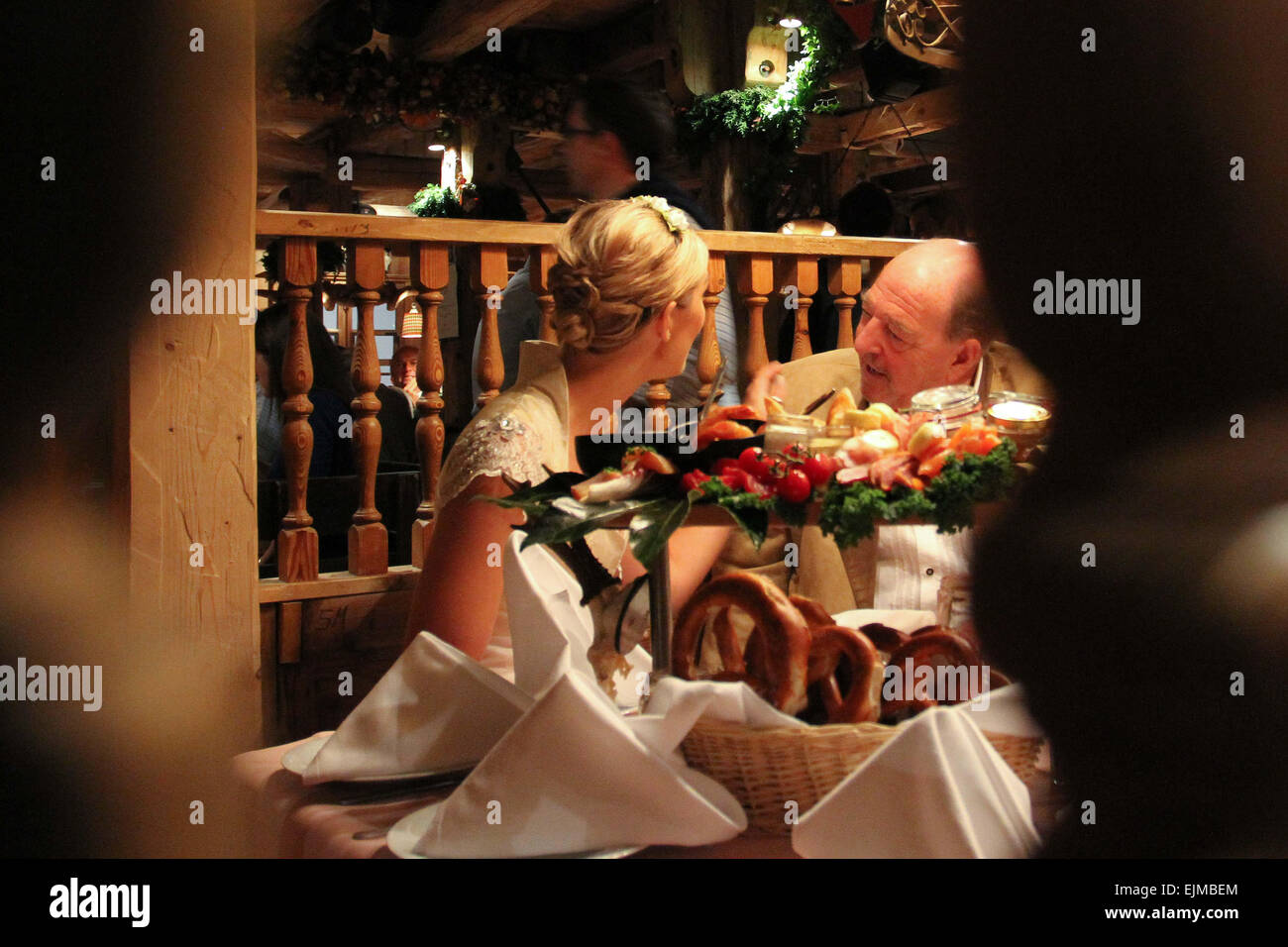 Ralph Siegel and his new girlfriend Annika Gassner at Kaefer Festzelt ...