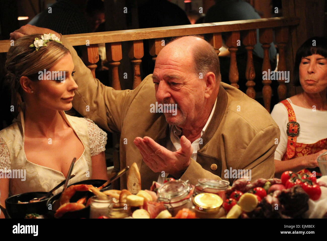 Ralph Siegel and his new girlfriend Annika Gassner at Kaefer Festzelt ...