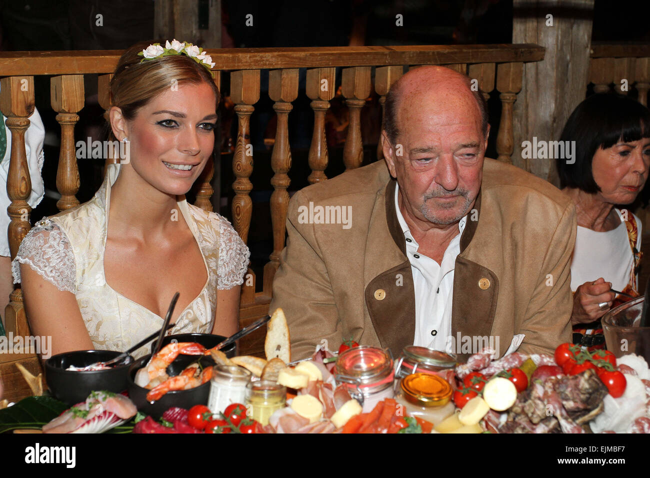 Ralph Siegel and his new girlfriend Annika Gassner at Kaefer Festzelt ...