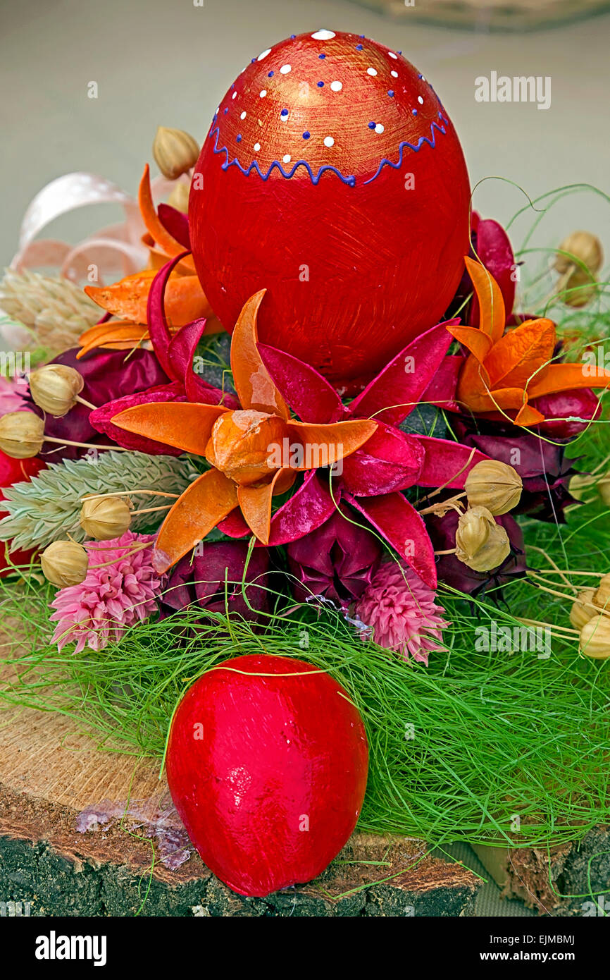 Easter decorations manually created in various forms of design Stock ...