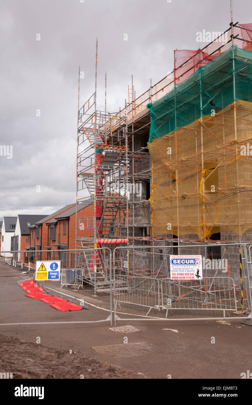 New homes built in the Shropshire new town of Telford, in the Lawley ...