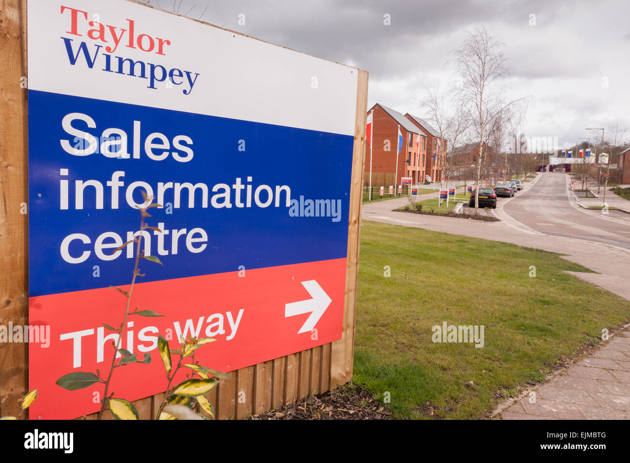 New homes built in the Shropshire new town of Telford, in the Lawley ...