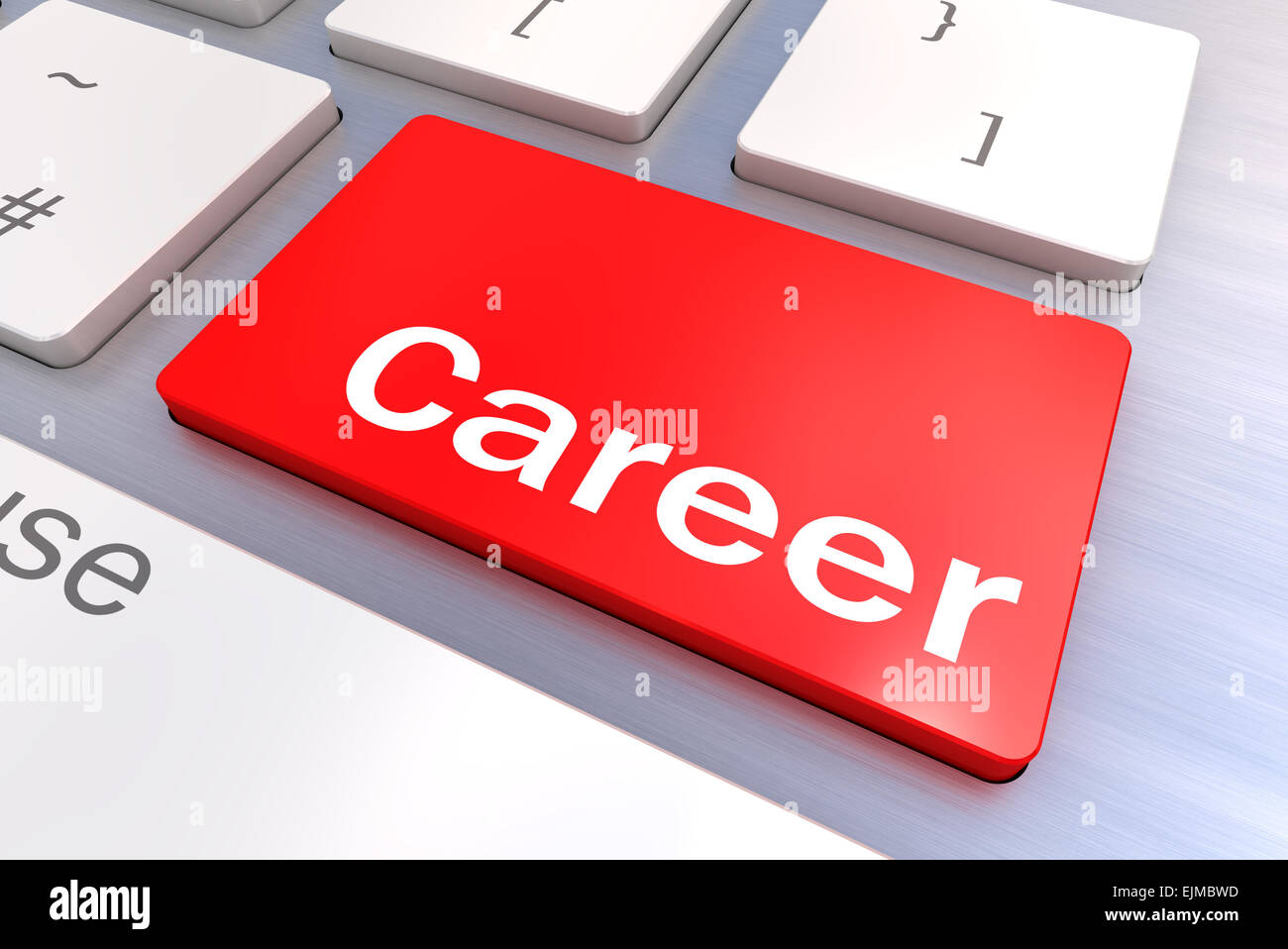 Computer keyboard rendered illustration with a Career Button Concept Stock Photo - Alamy