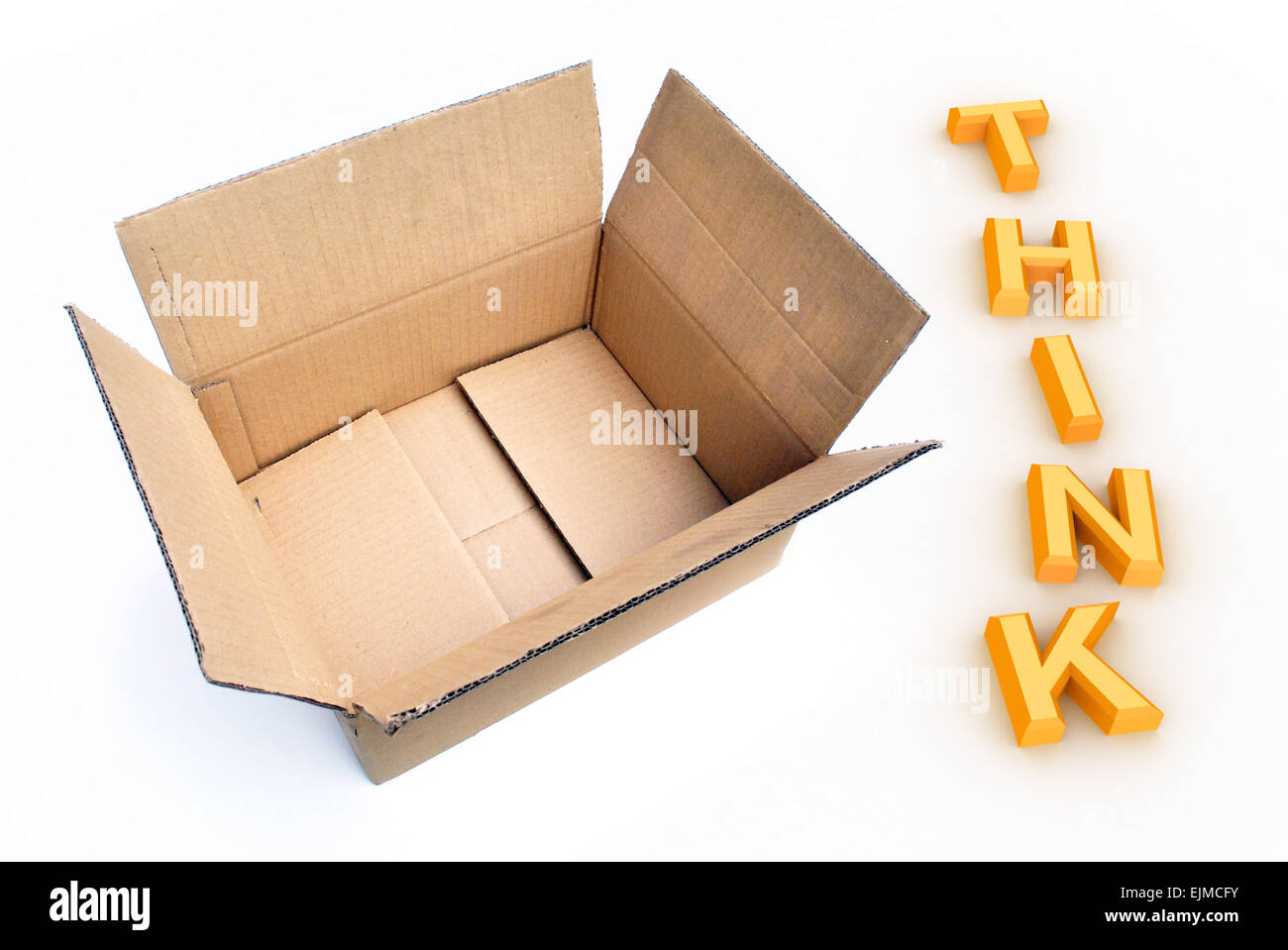 Thinking outside the box Cut Out Stock Images & Pictures - Alamy