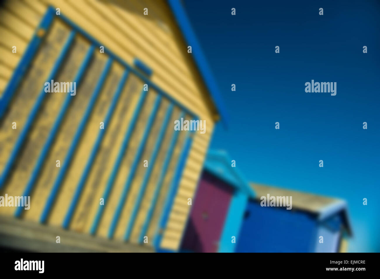 An Artistic Blurred Photo of Rustic Beach Huts (Melbourne Stock Photo ...