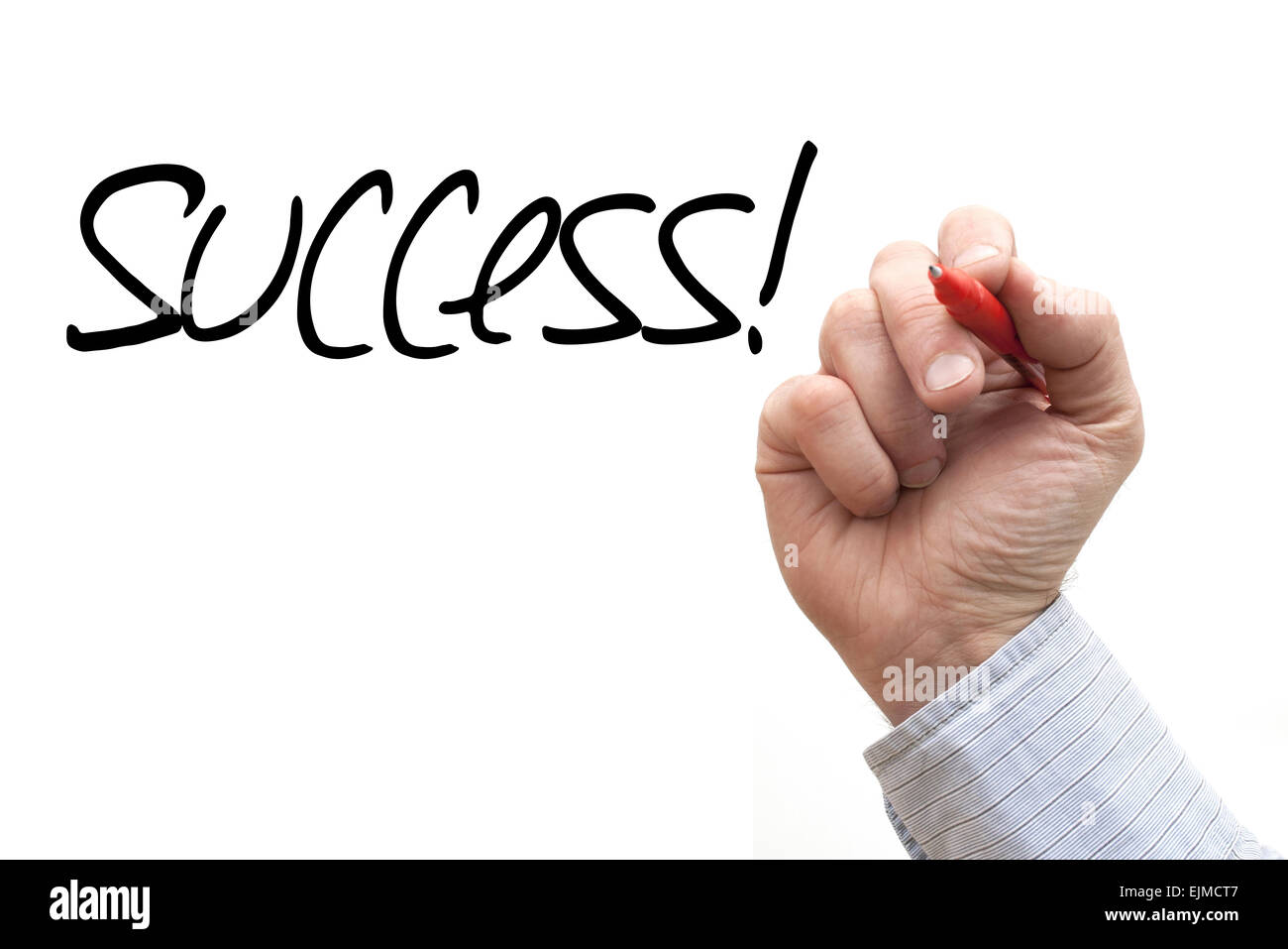 A Photo / Illustration of a Hand Writing 'Success!' Stock Photo - Alamy