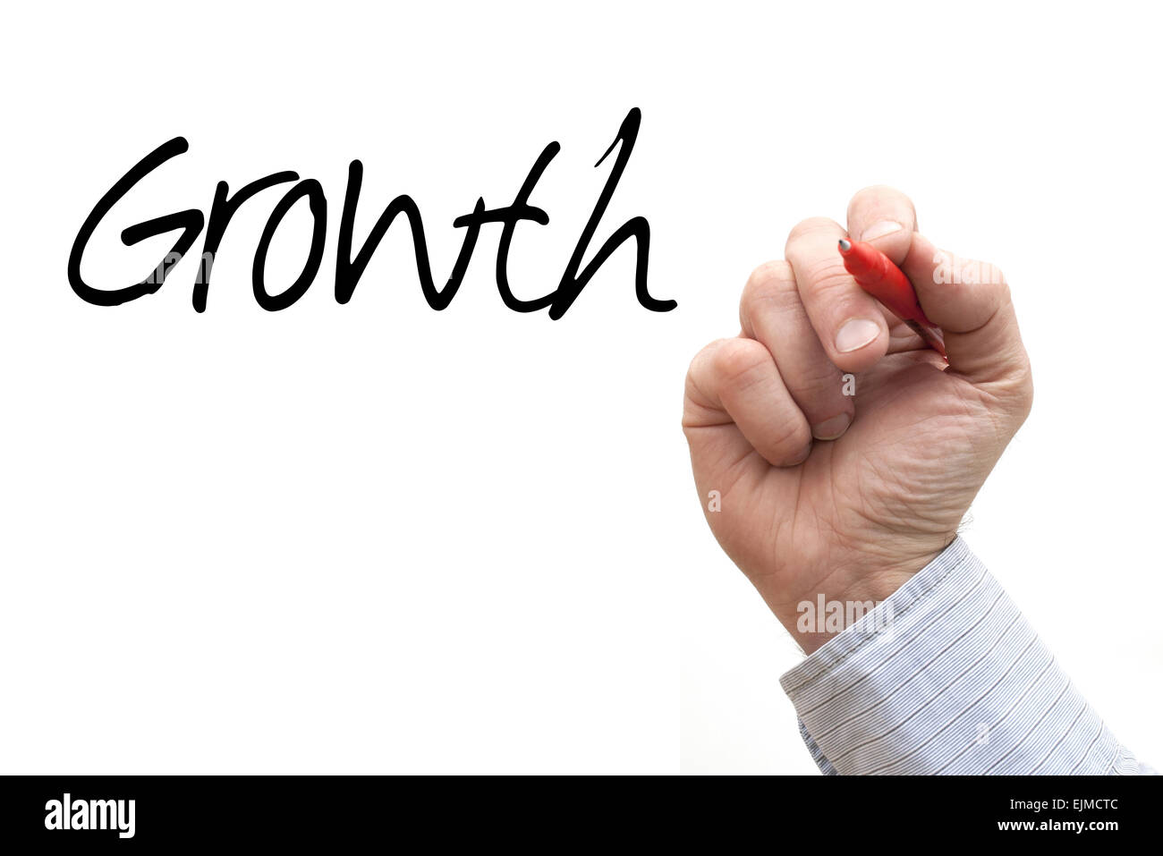 A Photo / Illustration of a Hand Writing 'Growth' Stock Photo - Alamy