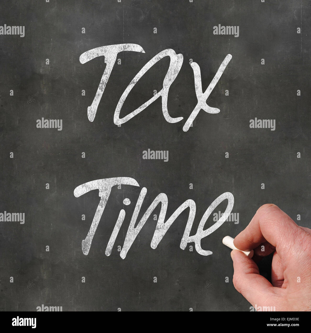 A Colourful 3d Rendered Concept Illustration showing Tax Time written ...