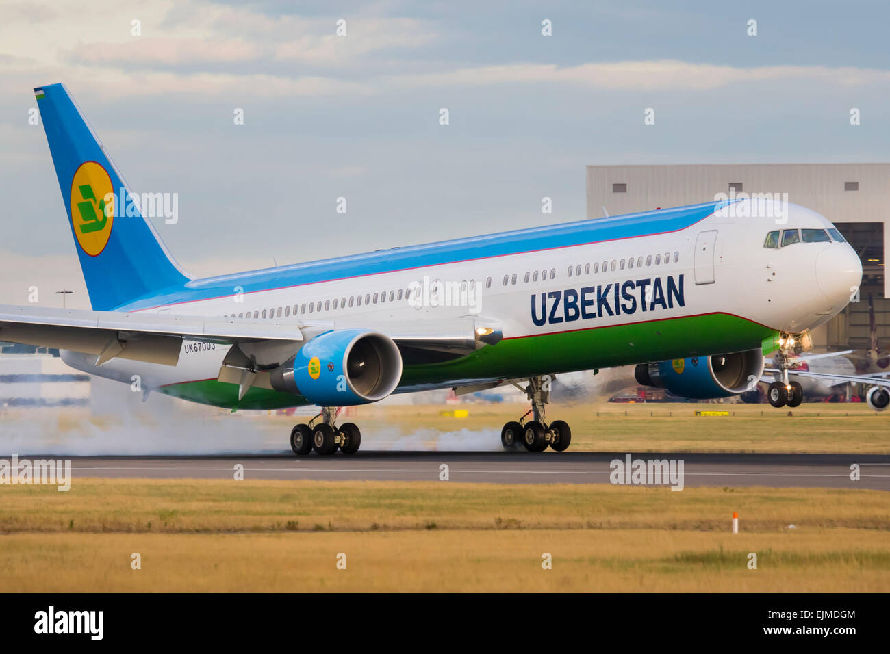 Uzbekistan Boeing 767 Aircraft Stock Photo - Alamy