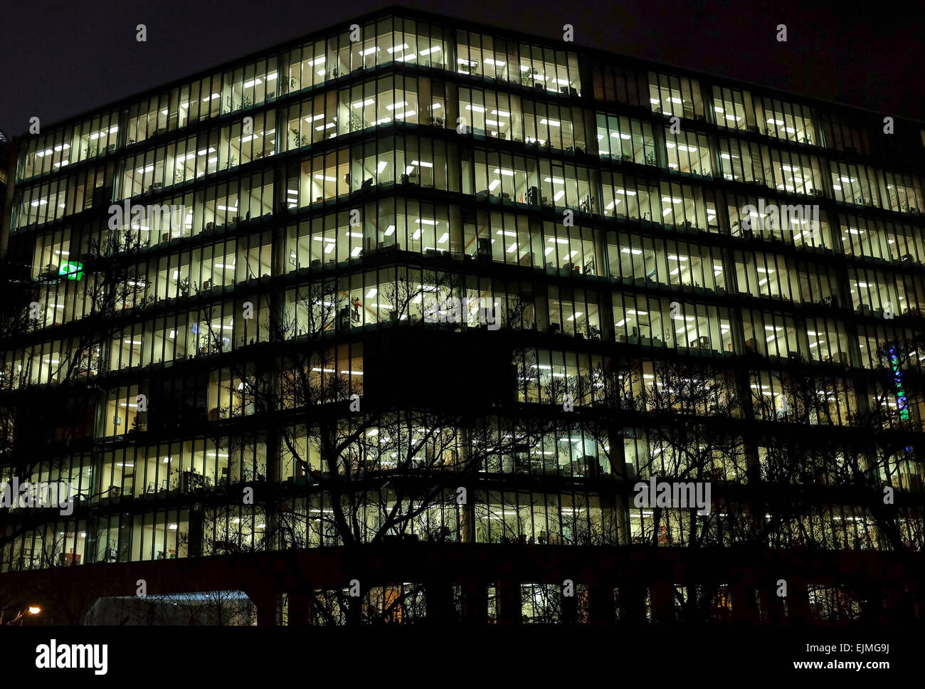 office building at night, Vancouver downtown, Canada Stock Photo - Alamy
