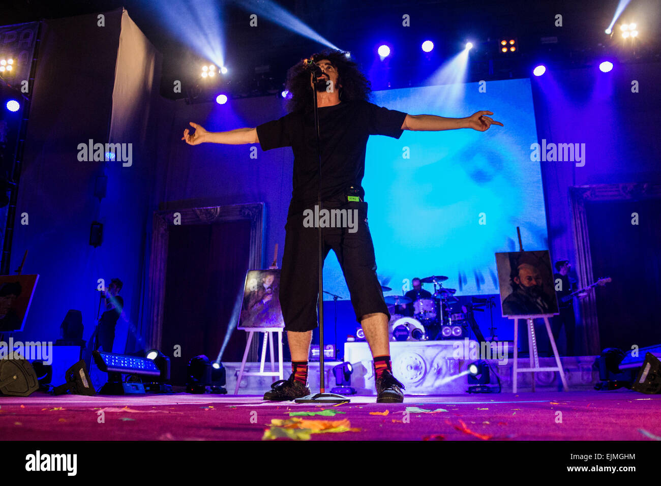 Turin, Italy. 28th Mar, 2015. The Italian rapper and songwriter Michele ...