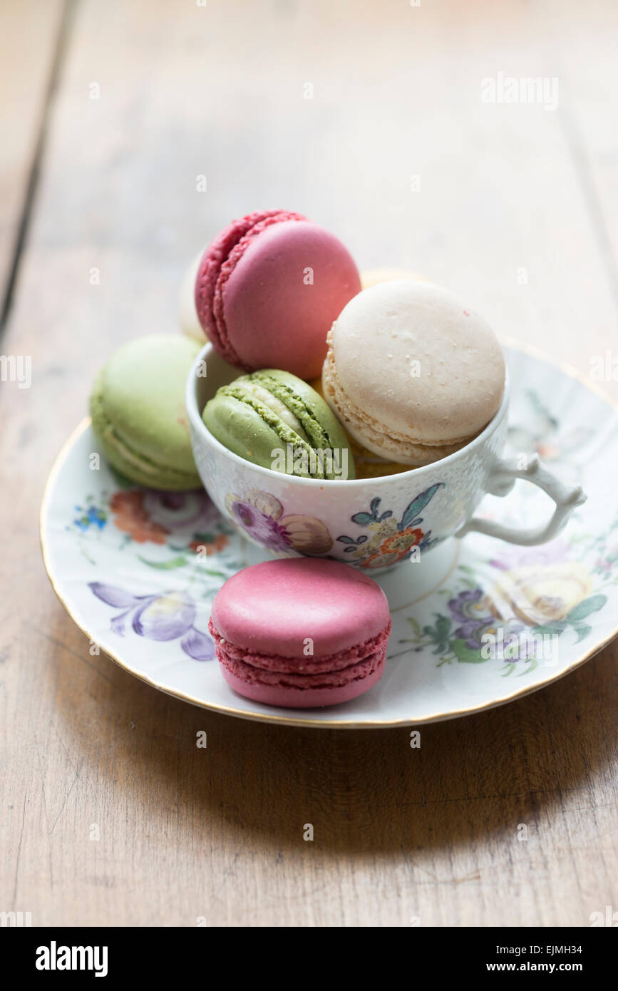 Macarons in the cup hi-res stock photography and images - Alamy