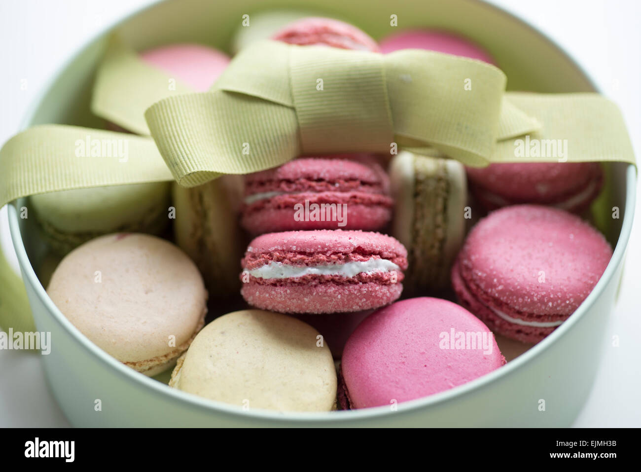 Pastel-colored French macarons Stock Photo - Alamy